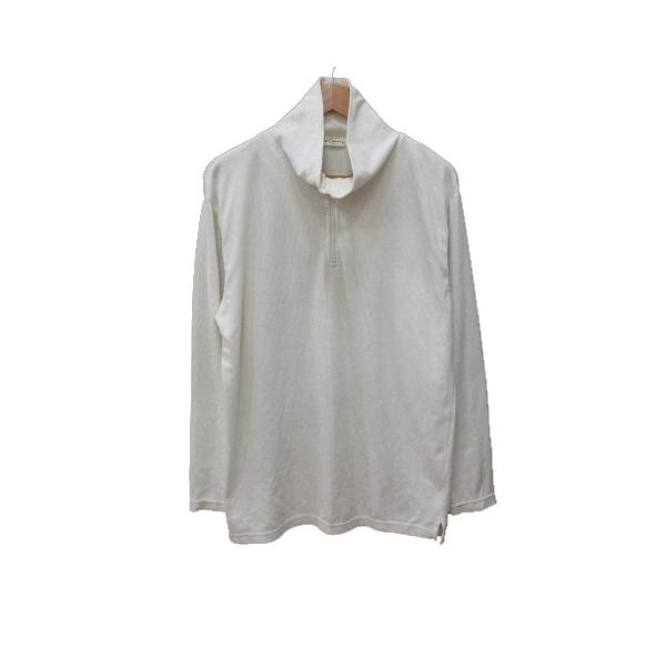 ヴィアコスモス Via Cosmos ニット カットソー ハイネック ハーフジップ コーデュロイ 長袖 L 白 ホワイト /MS ●RY メンズ【表記サイズ】L【実寸サイズ】肩幅：約50cm　身幅：約55cm　着丈：約75cm　袖丈：約62...