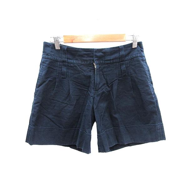 ブルーデブレス BLUE DE BRESSE ショートパンツ ロールアップ 麻混 リネン混 38 M 紺 ネイビー /AU レディース【ブランド】ブルーデブレス BLUE DE BRESSE【表記サイズ】38（日本サイズM程度）【実寸サイズ...