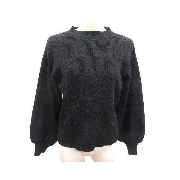 ナイスクラップ NICE CLAUP continuer de NICE CLAUP ニット カットソー ボリュームスリーブ 長袖 黒 ブラック /YK レディース【ブランド】ナイスクラップ NICE CLAUP【表記サイズ】F（日本サイズ...