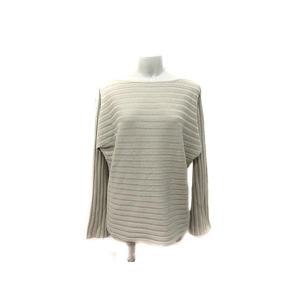 フォンセ FONCE ニット カットソー ボートネック 長袖 ベージュ /MS レディース【表記サイズ】サイズ表記なし(実寸サイズをご覧ください)【実寸サイズ】身幅：約53cm　着丈：約59cm　ゆき丈：約77cm　　【素材】ポリエステル ...