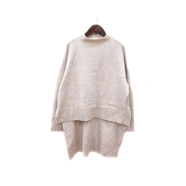 レミス remis ニット セーター ハイネック長袖 38 M ピンクベージュ /MN レディース【表記サイズ】38（日本サイズM相当）【実寸サイズ】身幅：約55cm　着丈：約51〜80cm　ゆき丈：約77cm　　【素材】アクリル62％ ナ...