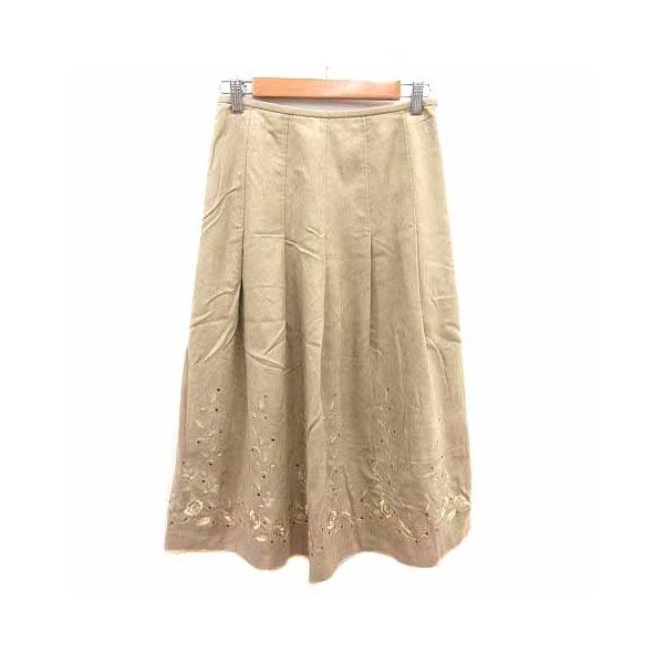 ジェラールダレル GERARD DAREL フレアスカート ロング フェイクスエード 刺しゅう 11 L ベージュ /YK レディース【ブランド】ジェラールダレル GERARD DAREL【表記サイズ】11（日本サイズL程度）【実寸サイズ】...