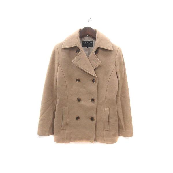 ラ・シャンブルドインエ LA CHAMBRE D`INE Pコート ピーコート ウール 総裏地 38 ベージュ /MS レディース【ブランド】ラ・シャンブルドインエ LA CHAMBRE D`INE【表記サイズ】38（日本サイズM程度）【実...