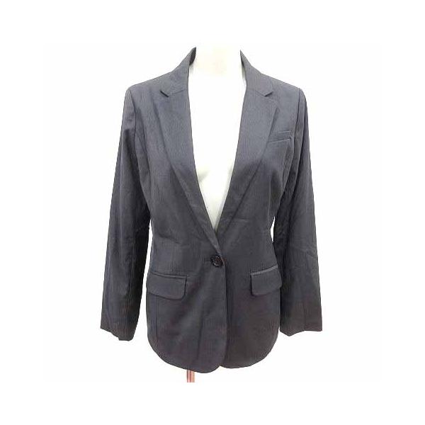 カーネリアン carnelian テーラードジャケット 総裏地 L チャコールグレー /YK レディース【表記サイズ】L【実寸サイズ】肩幅：約37.5cm　身幅：約45cm　袖丈：約60cm　着丈：約63.5cm　　【素材】表地 ポリエステ...