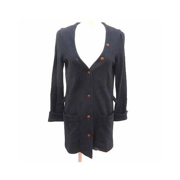 ディコ Dico pur et sur ノーカラーコート ウール 36 S 紺 ネイビー /YK レディース【表記サイズ】36（日本サイズS程度）【実寸サイズ】肩幅：約33cm　身幅：約41cm　袖丈：約57cm　着丈：約77cm　　【素材...