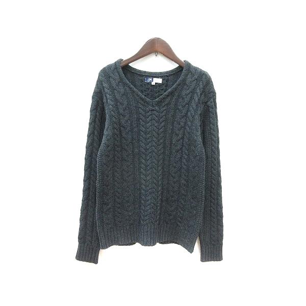 スプートニク SPUTNIK SPU ニット セーター Vネック 長袖 ケーブル M グレー /MN メンズ【ブランド】スプートニク SPUTNIK【表記サイズ】M【実寸サイズ】肩幅：約45cm　身幅：約47cm　着丈：約63cm　袖丈：約...