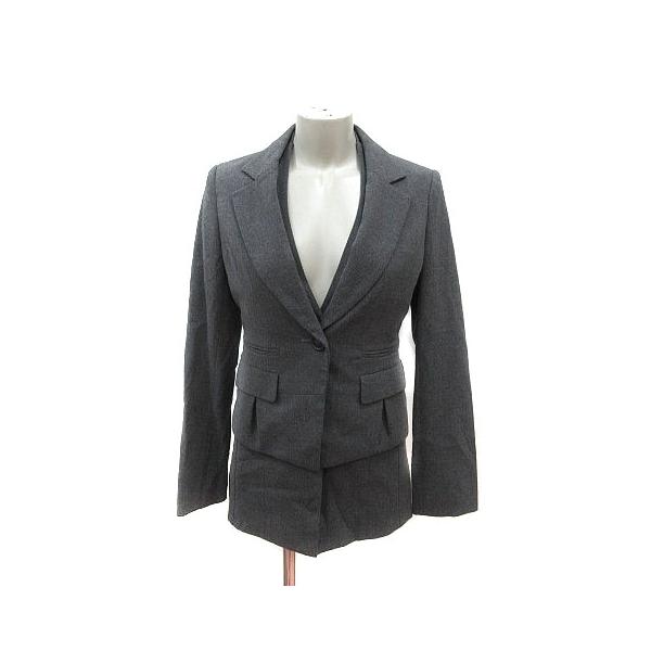 ディシャス Decious テーラードジャケット ベスト付き 総裏地 38 チャコールグレー /MS  レディース【表記サイズ】38（日本サイズM程度）【実寸サイズ】肩幅：約35cm　身幅：約41cm　袖丈：約59cm　着丈：約49cm　ベ...