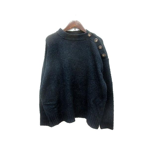 トプカピ TOPKAPI Couleurs ニット セーター ハイネック 長袖 M 紺 ネイビー /MN レディース【ブランド】トプカピ TOPKAPI【表記サイズ】M【実寸サイズ】肩幅：約51cm　身幅：約57cm　着丈：約61cm　袖丈...