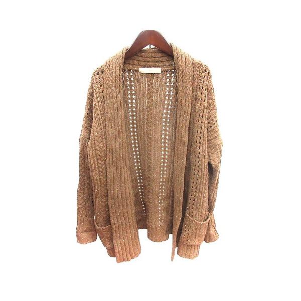 パンセ pense'e ニット カーディガン トッパー ケーブル ウール 長袖 38 M 茶 ブラウン /AU レディース【ブランド】パンセ pense'e【表記サイズ】38（日本サイズM程度）【実寸サイズ】身幅：約65cm　着丈：約69c...