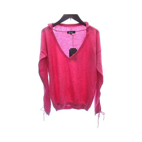 ディアージュ Deargue ニット セーター リボン ウール 長袖 38  M ピンク /AU レディース【表記サイズ】38（日本サイズM程度）【実寸サイズ】身幅：約54cm　着丈：約55cm　ゆき丈：約78cm　　【素材】ウール100%...