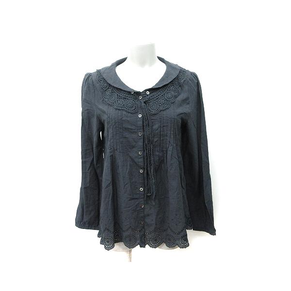 ビュルデサボン bulle de savon シャツ ブラウス 長袖 レース つけ襟 F 黒 ブラック /YI レディース【ブランド】ビュルデサボン bulle de savon【表記サイズ】F（フリーサイズ）【実寸サイズ】肩幅：約35cm...