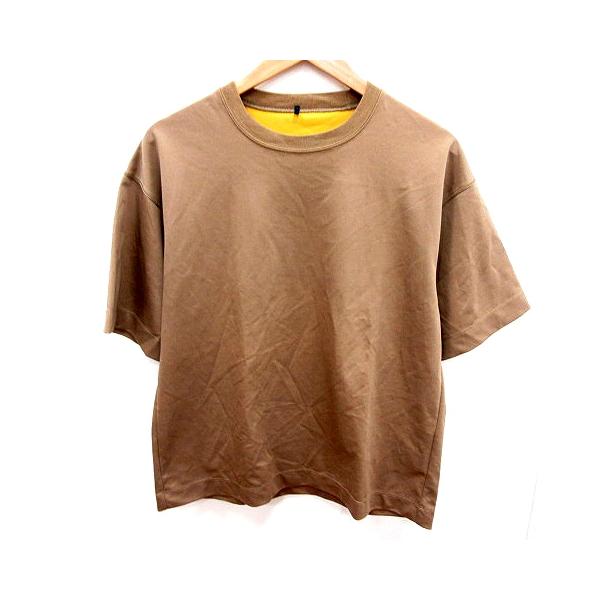 チャーリーブレイバー Charee Braver ニット カットソー Uネック 半袖 2 ライトブラウン /RT メンズ【表記サイズ】2【実寸サイズ】肩幅：約53cm　身幅：約53cm　着丈：約65cm　袖丈：約22.5cm　　【素材】綿4...