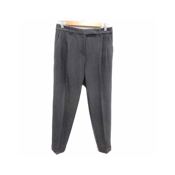 ブルーデブレス BLUE DE BRESSE スラックスパンツ ストライプ 36 S チャコールグレー /YK レディース【ブランド】ブルーデブレス BLUE DE BRESSE【表記サイズ】36（日本サイズS程度）【実寸サイズ】ウエスト：...