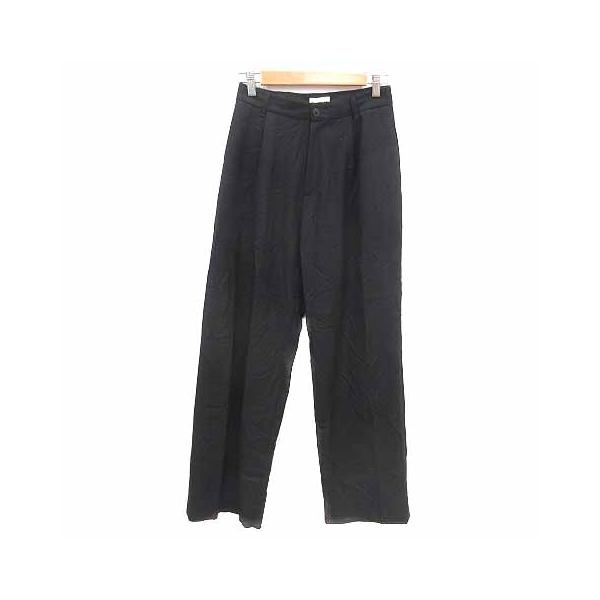 エンサークル ENCIRCLE ワイドパンツ スラックス 1 S 黒 ブラック /YK レディース【表記サイズ】1（日本サイズS程度）【実寸サイズ】ウエスト：約60cm　もも幅：約27.5cm　裾幅：約25cm　股上：約30cm　股下：約7...