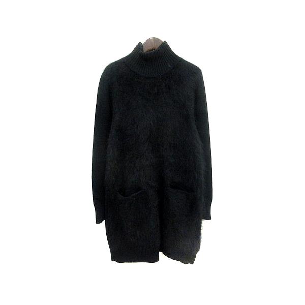 エムビールーカスカシェット MBルーカスカシェット ワンピース ミニ ハイネック 長袖 シャギー ウール 2 M 黒 ブラック レディース【ブランド】エムビールーカスカシェット MBルーカスカシェット MB LUCAS cachette【表...