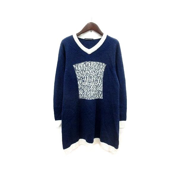 エムビールーカスカシェット MBルーカスカシェット MB LUCAS cachette ワンピース ニット ミニ 長袖 2 M 紺 ネイビー /MN レディース【ブランド】エムビールーカスカシェット MBルーカスカシェット MB LUCAS...