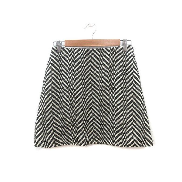 アダムエロペ Adam et Rope' 台形スカート ミニ ニット 総柄 36 黒 ブラック 白 アイボリー /MS レディース【ブランド】アダムエロペ Adam et Rope'【表記サイズ】36（日本サイズS程度）【実寸サイズ】ウエス...