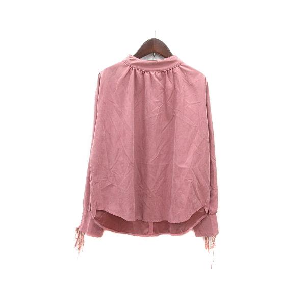 フロムファーストミュゼ FROM FIRST Musee ブラウス ハイネック 長袖 リボン M ピンク /MN レディース【表記サイズ】M【実寸サイズ】肩幅：約51cm　身幅：約56cm　着丈：約60cm　袖丈：約51cm　　【素材】ポリ...