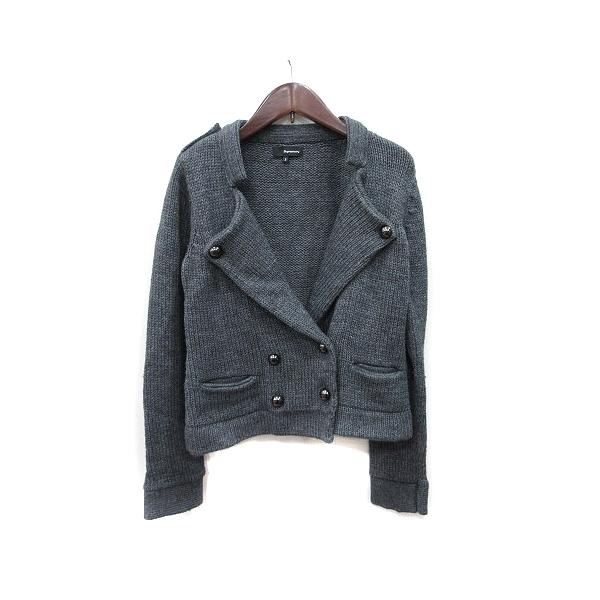 スプレマシー Supremacy テーラードジャケット ニット 2 M チャコールグレー /YI レディース【表記サイズ】2（Mサイズ）【実寸サイズ】肩幅：約33cm　身幅：約45cm　袖丈：約57cm　着丈：約48cm　　【素材】毛 45...