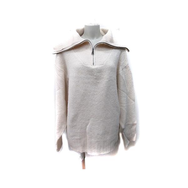 アルマデザイン Alma Desing ニット セーター 長袖 M ベージュ /YI レディース【表記サイズ】M【実寸サイズ】身幅：約58cm　着丈：約65cm　ゆき丈：約83cm　　【素材】アクリル 74％ ポリエステル 22％ 　ポリウ...