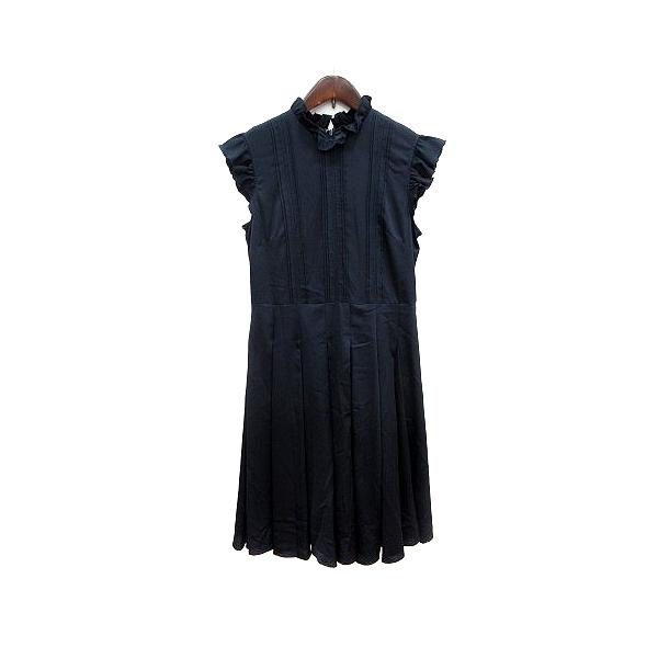 クミキョク 組曲 KUMIKYOKU Rythme ワンピース ひざ丈 レース ノースリーブ フリル 2 M 紺 ネイビー /MN レディース【ブランド】クミキョク 組曲 KUMIKYOKU【表記サイズ】2（日本サイズM相当）【実寸サイズ】...