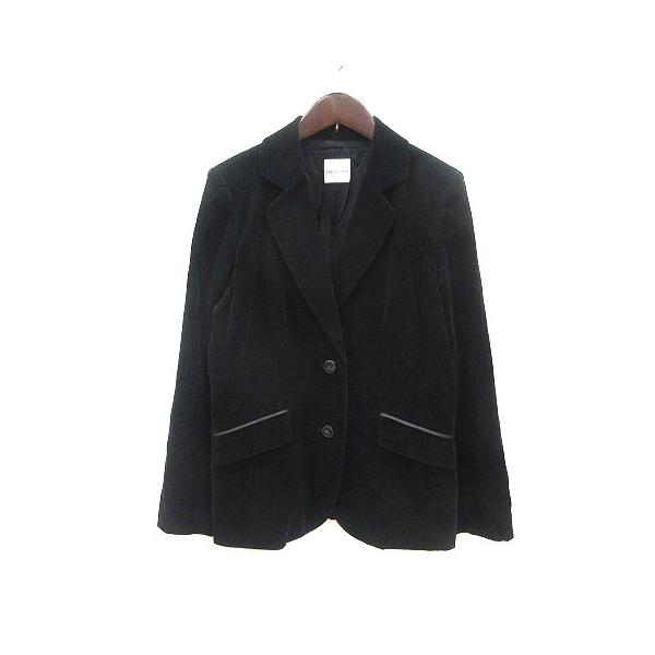 セシオセラ CECI OU CELA テーラードジャケット コーデュロイ アンゴラ混 総裏地 40 黒 ブラック /MS レディース【表記サイズ】40（日本サイズL程度）【実寸サイズ】肩幅：約37cm　身幅：約48cm　袖丈：約60cm　着...