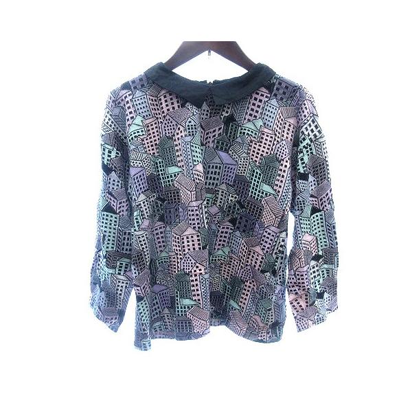 ルラシェ Relacher KARINE カットソー フラットカラー 総柄 七分袖 F マルチカラー /AU レディース【ブランド】ルラシェ Relacher【表記サイズ】F【実寸サイズ】身幅：約47cm　着丈：約50cm　ゆき丈：約64c...