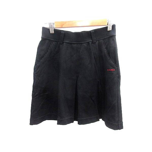 ミエコ ウエサコ MIEKO UESAKO ゴルフウェア プリーツスカート ミニ 刺繍 38 M 黒 ブラック /AU レディース【表記サイズ】38（日本サイズM程度）【実寸サイズ】ウエスト：約62cm　ヒップ：約88cm　スカート丈：約4...