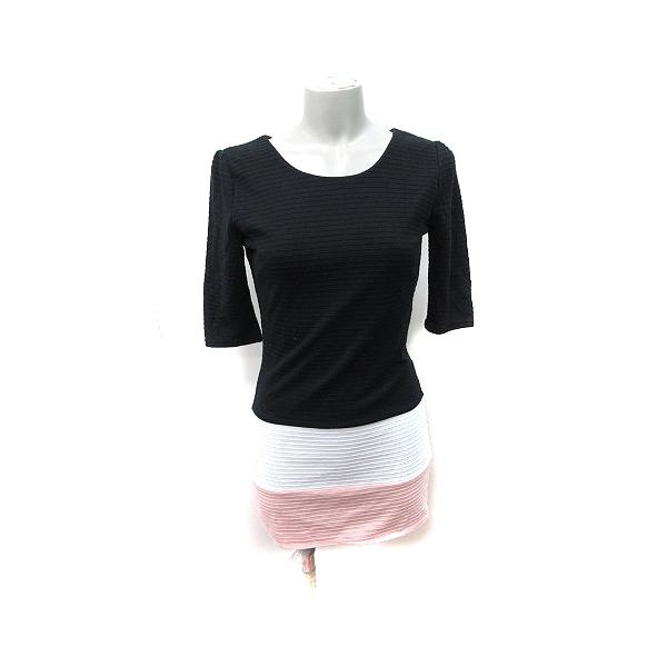 ミシェルマカロン michell Macaron ワンピース ミニ 半袖 S マルチカラー /YI レディース【ブランド】ミシェルマカロン michell Macaron【表記サイズ】S【実寸サイズ】肩幅：約33cm　身幅：約41cm　袖丈...