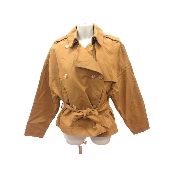 ソフィーヒュルム Sophie Hulme トレンチコート ショート ウエストマーク 8 L キャメル 茶 ブラウン /AU レディース【ブランド】ソフィーヒュルム Sophie Hulme【表記サイズ】8（日本サイズL程度）【実寸サイズ】...