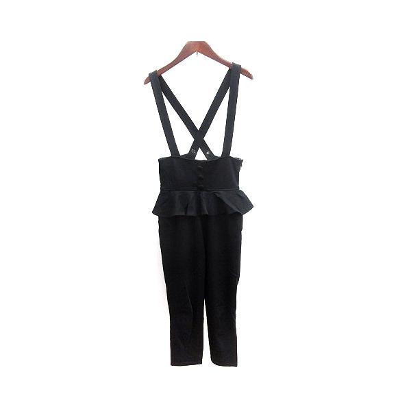 ミシェルマカロン michell Macaron パンツ サロペット オーバーオール クロップド リボン ペプラム XS 黒 ブラック /AU レディース【ブランド】ミシェルマカロン michell Macaron【表記サイズ】XS【実寸サ...