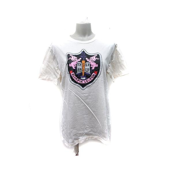 エックスリブリス  EX LIBRIS Tシャツ カットソー 半袖 40 L アイボリー /YI レディース【表記サイズ】40（Lサイズ）【実寸サイズ】肩幅：約42cm　身幅：約47cm　着丈：約63cm　袖丈：約20cm　　【素材】指定外...