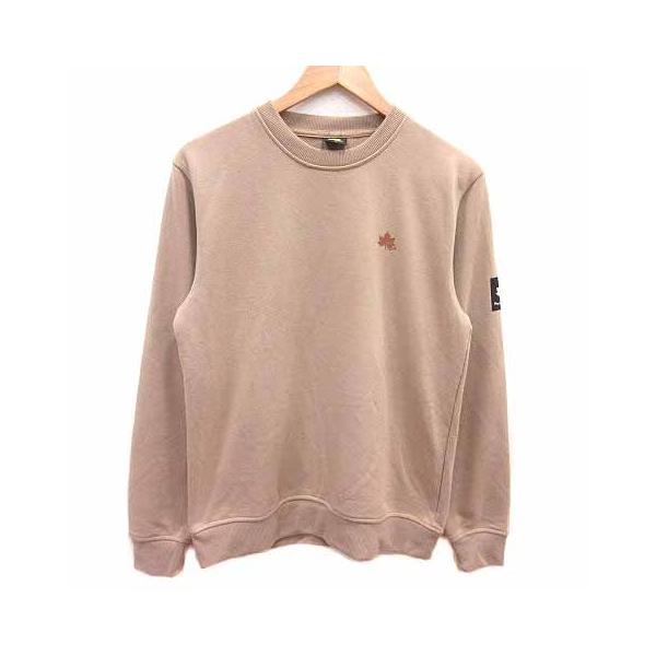 ロゴス LOGOS トレーナー スウェット ロゴ 長袖 M ベージュ /YK レディース【表記サイズ】M【実寸サイズ】肩幅：約43cm　身幅：約50cm　着丈：約61cm　袖丈：約63cm　　【素材】本体 ポリエステル100％　リブ ポリエ...