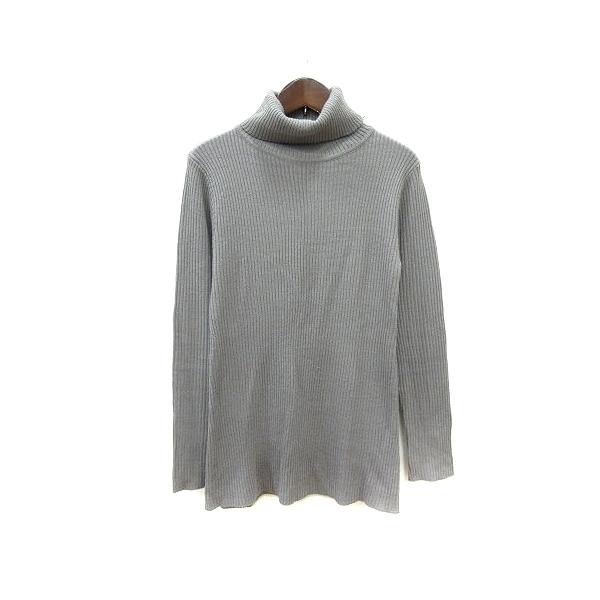 クランブルック Cranbrook ニット セーター タートルネック 長袖 リブ L グレー /MN ●RY レディース【表記サイズ】L【実寸サイズ】肩幅：約36cm　身幅：約40cm　着丈：約65cm　袖丈：約57cm　　【素材】アクリル...
