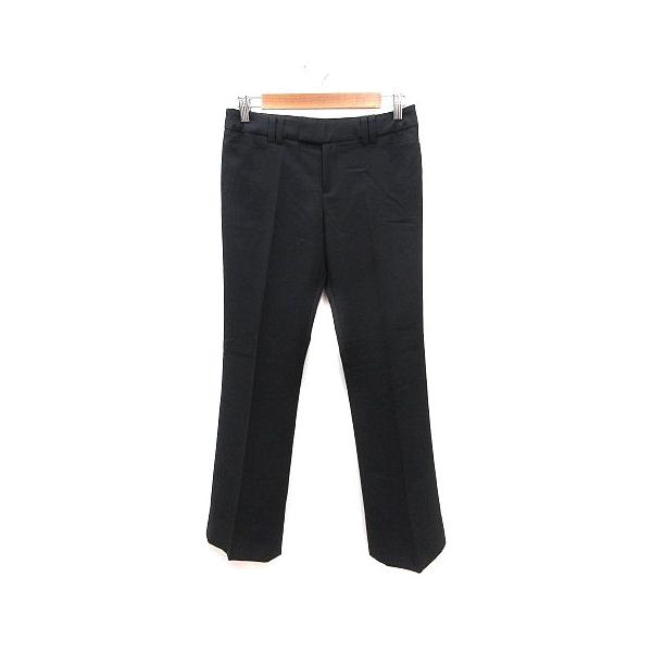 エヌラインプレシャス n line Precious スラックスパンツ ウール ブーツカット 9 黒 ブラック /MS レディース【表記サイズ】9（日本サイズM程度）【実寸サイズ】ウエスト：約72cm　もも幅：約27cm　裾幅：約23cm　...