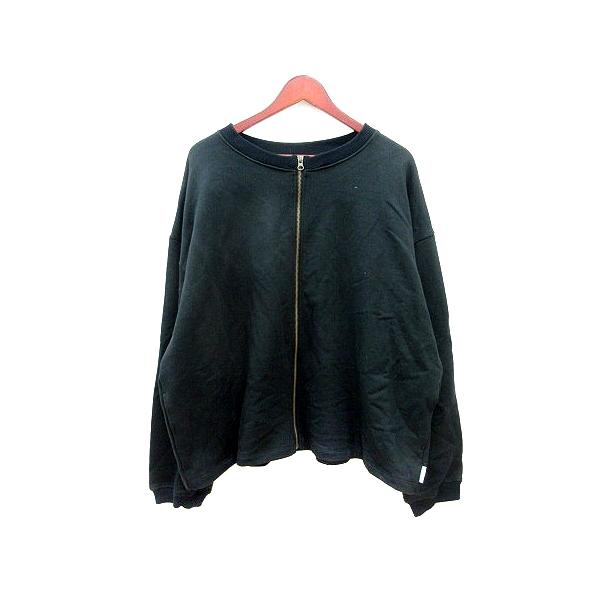 マーシフル merciful ジャケット ブルゾン スウェット地 L 黒 ブラック /MN メンズ【表記サイズ】L【実寸サイズ】身幅：約71cm　着丈：約67cm　ゆき丈：約91cm　　【素材】綿100％【色】黒 ブラック【状態】使用感が少...