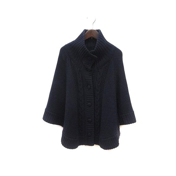 ユナイテッドアローズ A DAY IN THE LIFE UNITED ARROWS ニット ポンチョ ケープ ウール 紺 ネイビー /MS レディース【ブランド】ユナイテッドアローズ A DAY IN THE LIFE UNITED AR...