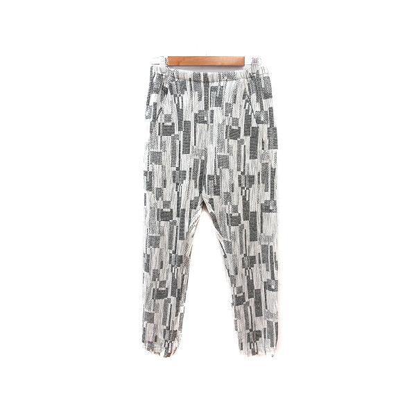 ゼロプラスマリアコルネホ ZERO+MARIA CORNEJO ジョガーパンツ イージーパンツ ニット 総柄 2 M グレー /MN レディース【表記サイズ】2（日本サイズM相当）【実寸サイズ】ウエスト：約66cm　もも幅：約27cm　裾幅...