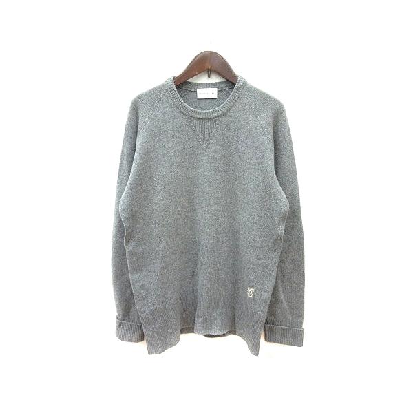 プリングル Pringle ニット セーター 刺繍 長袖 ウール 38 M グレー /MN メンズ【ブランド】プリングル Pringle【表記サイズ】38（日本サイズM相当）【実寸サイズ】身幅：約48cm　着丈：約64cm　ゆき丈：約80c...