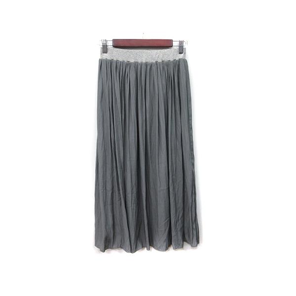 プリシラバスドール PRISCILLA BUS D'OR フレアスカート ギャザー ロング 2 M グレー /YI レディース【表記サイズ】2（Mサイズ）【実寸サイズ】ウエスト：約60〜cm　ヒップ：約106cm　スカート丈：約80cm　　...