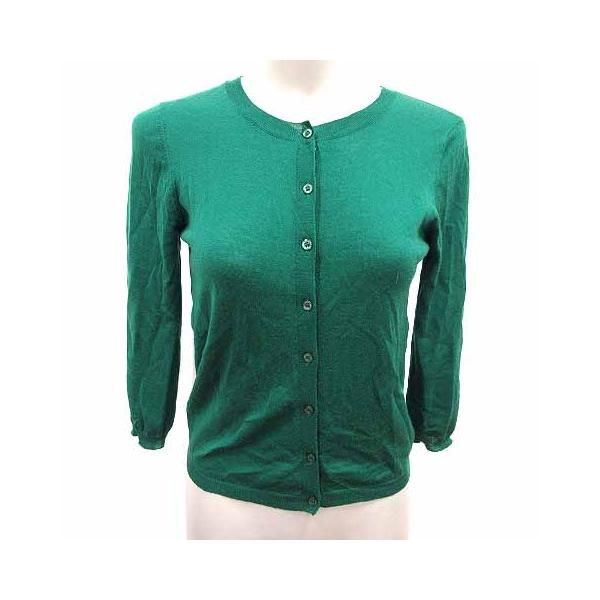 タラジャーモン  TARA JARMON カーディガン ニット 七分袖 ウール S 緑 グリーン /YK レディース【ブランド】タラジャーモン  TARA JARMON【表記サイズ】S【実寸サイズ】肩幅：約31cm　身幅：約39cm　着丈：...