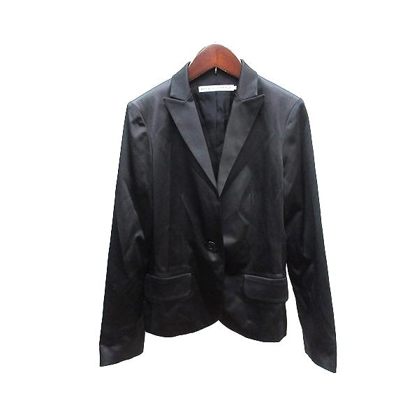 アンヌモネ ビス ANNE-MONNET bis ジャケット ピークドラペルカラー 総裏地 黒 ブラック /AU レディース【表記サイズ】サイズ表記なし(実寸サイズをご覧ください)【実寸サイズ】肩幅：約37cm　身幅：約43cm　着丈：約5...