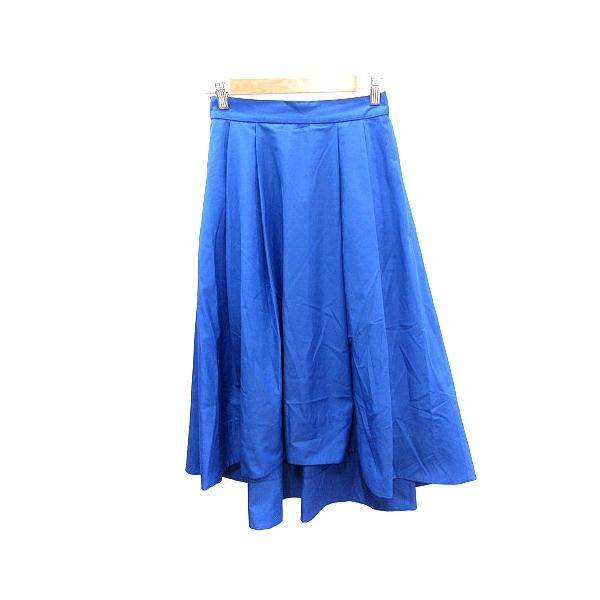 クロージング イセタンミツコシ Clothing ISETAN MITSUKOSHI フレアスカート ミモレ ロング 36 S 青 ブルー /AU レディース【表記サイズ】36（日本サイズS程度）【実寸サイズ】ウエスト：約60cm　ヒップ：...