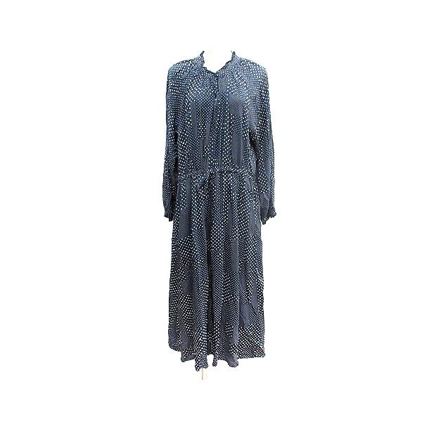 アズノウアズ ドゥバズ as know as de base シャツワンピース マキシ ロング ドット 長袖 15 XXL 紺 ネイビー /AU レディース【ブランド】アズノウアズ ドゥバズ as know as de base【表記サイズ...