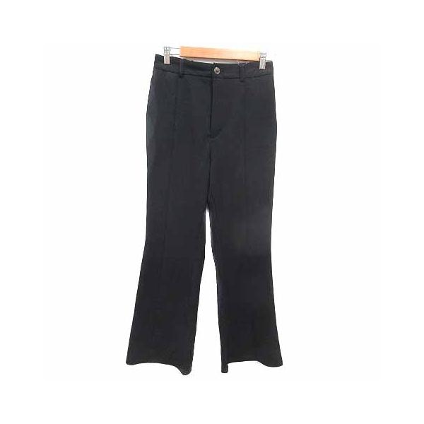 未使用品 ジーユー GU スラックスパンツ フレア L 黒 ブラック /YK ●RY レディース【ブランド】ジーユー GU【表記サイズ】L【実寸サイズ】ウエスト：約61〜cm　もも幅：約26cm　裾幅：約25.5cm　股上：約30.5cm　...