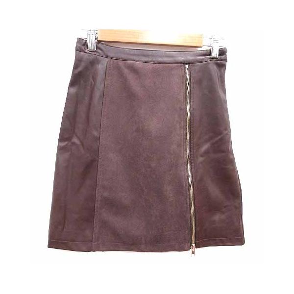 リップサービス LIP SERVICE 台形スカート ミニ フェイクスエード フェイクレザー M 茶 ブラウン /YK レディース【ブランド】リップサービス LIP SERVICE【表記サイズ】M【実寸サイズ】ウエスト：約60cm　ヒップ：...