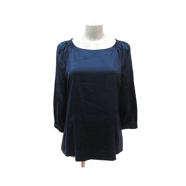 プレミスフォーセオリーリュクス Premise for Theory Luxe ブラウス プリーツ 七分袖 38 紺 ネイビー /MS レディース【ブランド】プレミスフォーセオリーリュクス Premise for Theory Luxe【表...