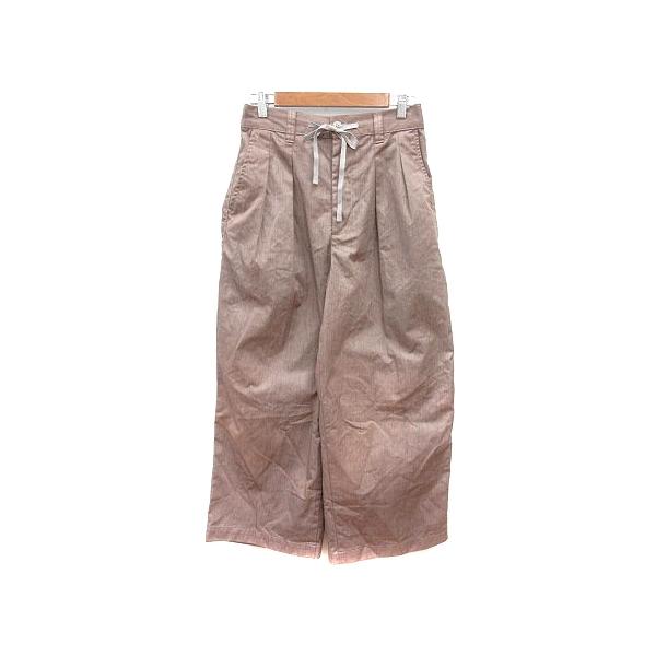 ジャバ JaVa ワイドパンツ S 茶 ブラウン /MN レディース【表記サイズ】S【実寸サイズ】ウエスト：約68cm　もも幅：約32cm　裾幅：約28cm　股上：約35cm　股下：約60cm　　【素材】ポリエステル79％ 綿21％【色】茶...