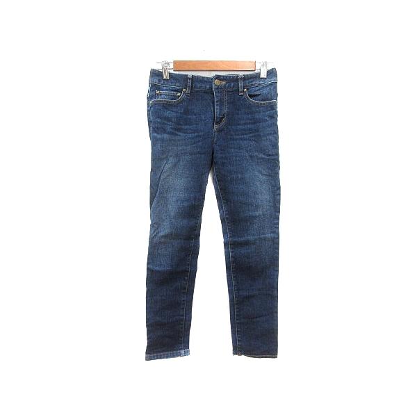 トラサルディ TRUSSARDI TRU TRUSSARDI デニムパンツ ジーンズ スキニー ウォッシュ加工 36 S 紺 ネイビー /MN レディース【ブランド】トラサルディ TRUSSARDI【表記サイズ】36（日本サイズS相当）【実...