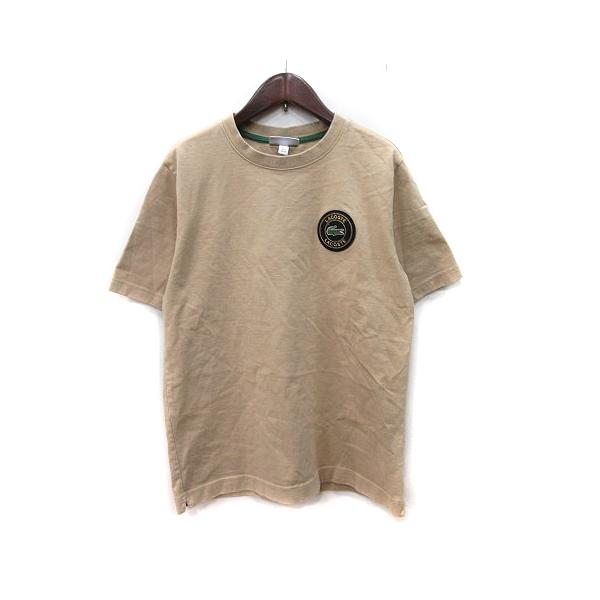 ラコステ LACOSTE Tシャツ カットソー 半袖 ワッペン ベージュ /YI メンズ【ブランド】ラコステ LACOSTE【表記サイズ】FR 2US XS（日本サイズM相当）【実寸サイズ】肩幅：約40cm　身幅：約50cm　着丈：約63c...